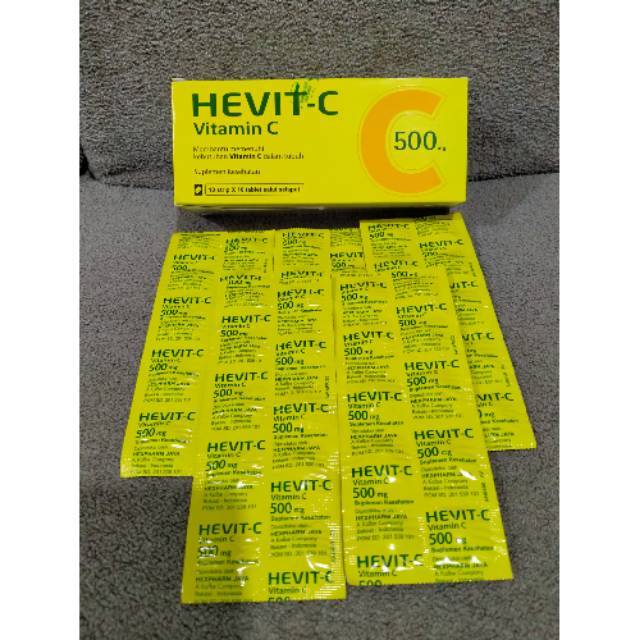 Jual Hevit - c Vitamin C 500 Mg 100 tablet Hexpharm Jaya | Shopee Indonesia