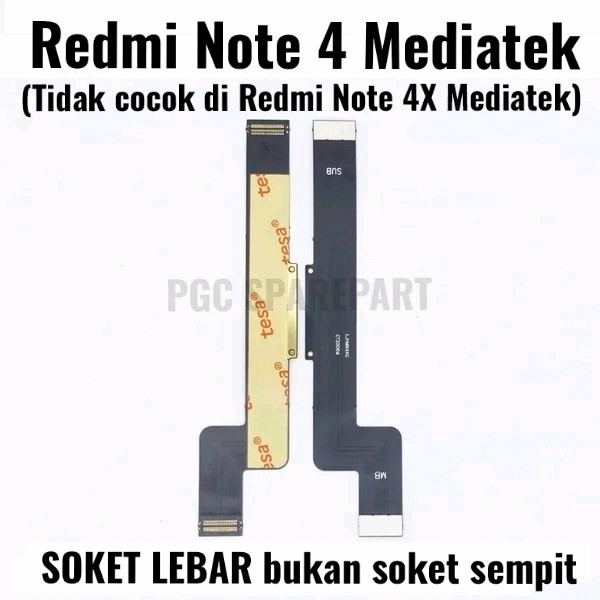 Jual Flexibel Konektor Board ke Cas Redmi Note 4 Mediatek Soket Lebar ...