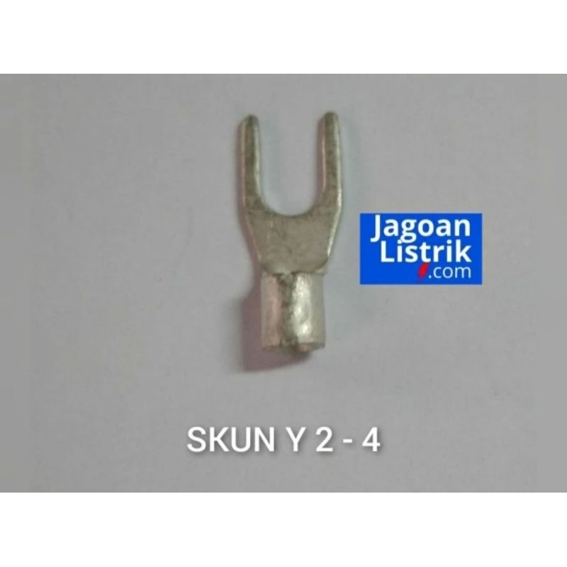 Jual Skun Kabel Y 2 - 4 mm Polos Skun Garpu Fork Y 2-4 CL Untuk Kabel 1 ...