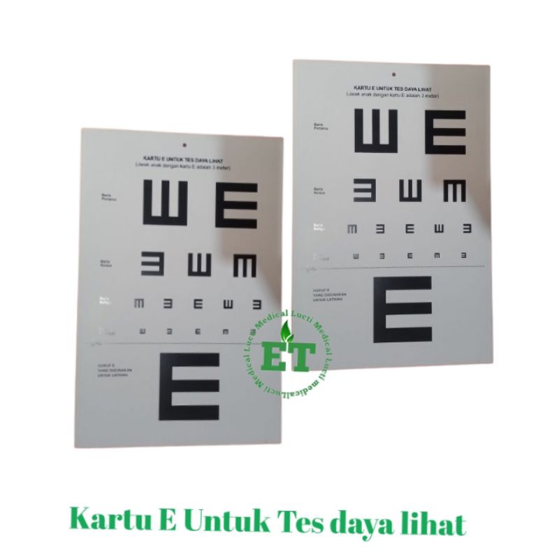 Jual Snellen chart E kertas Tes mata E kertas senellen E | Shopee Indonesia