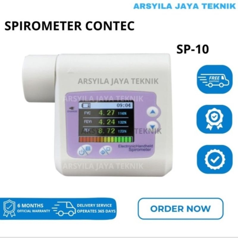 Jual spirometer spirometri Contec sp10 pernapasan paru paru spyrometri | Shopee Indonesia