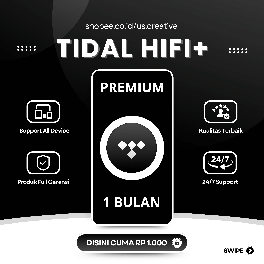 Jual TIDAL 1 BULAN PREMIUM | Shopee Indonesia