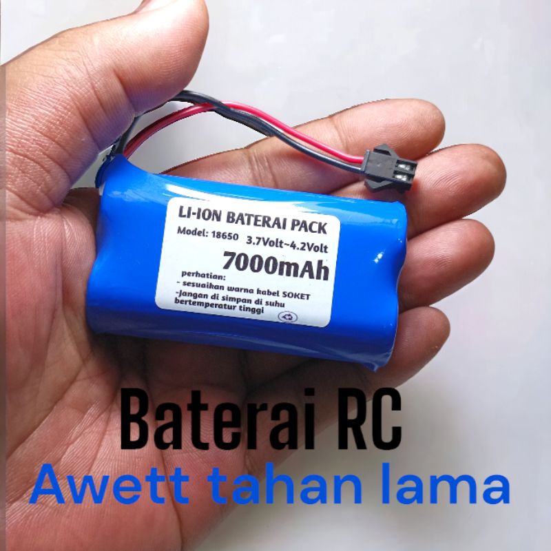 Jual Baterai RC Li-ion 7000mAh type 18650 3.7V Awett tahan lama ...
