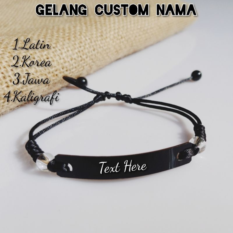Jual Gelang Custom Nama | Premium Bracelet | Shopee Indonesia
