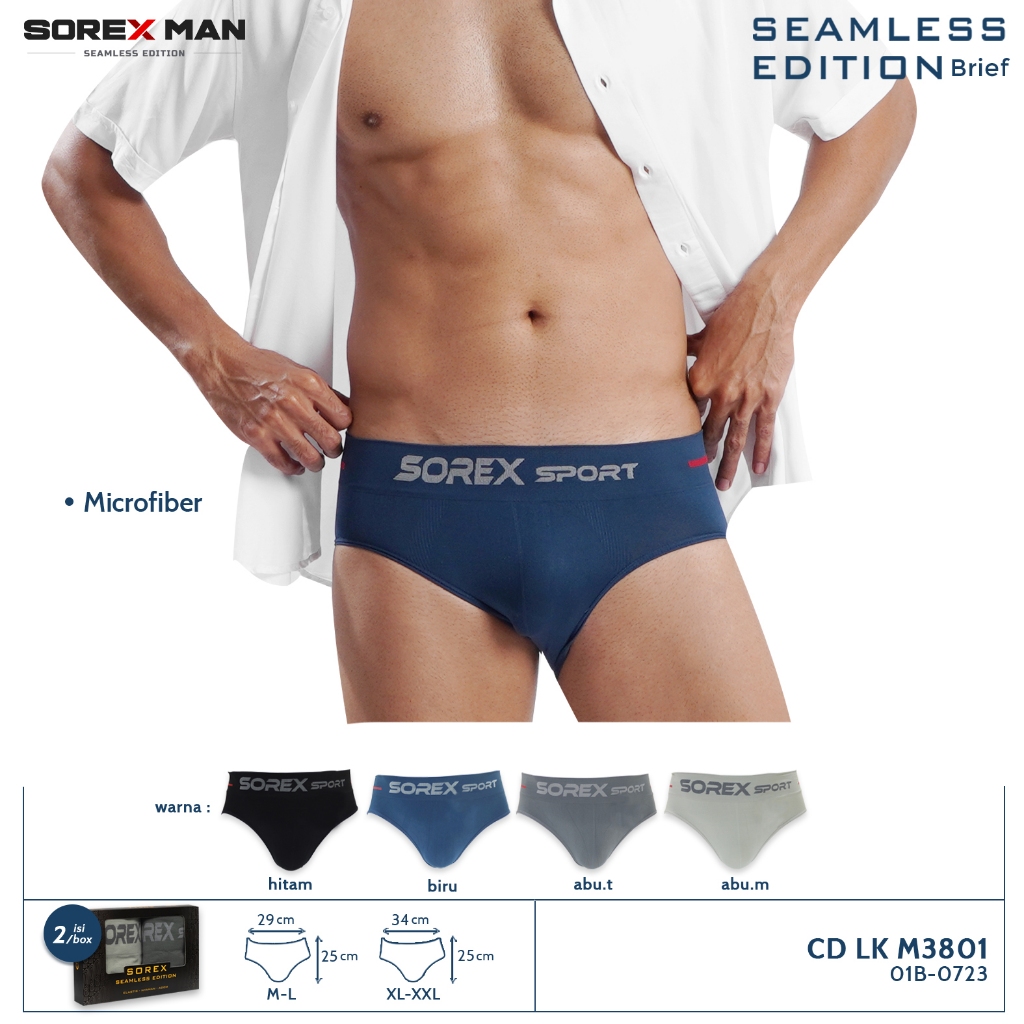 Jual Sorex Men Sport Celana Dalam Pria CD Seamless Edition Men Anti Nyeplak CD Laki M3801 ...