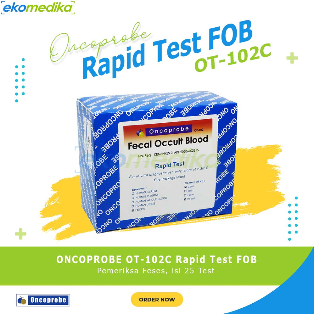 Jual Rapid Test FOB Fecal Occult Blood Card Cassete Device 25T ...
