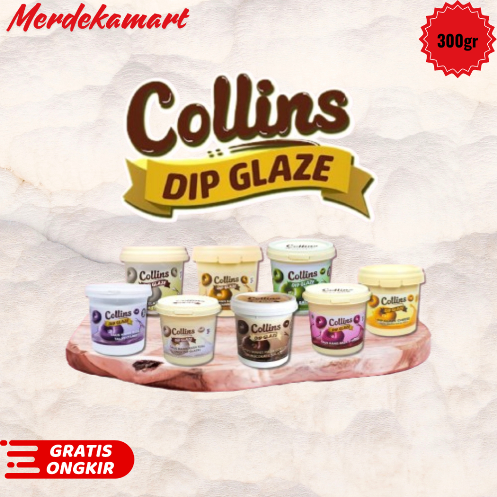 Jual Collins Dip Glaze 300 GR All Varian Coklat Strawberry Tiramisu ...