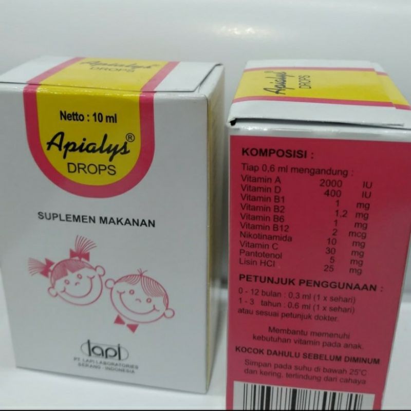 Jual Apialys Drops 10 ml Suplemen Kesehatan / Multivitamin Anak ...