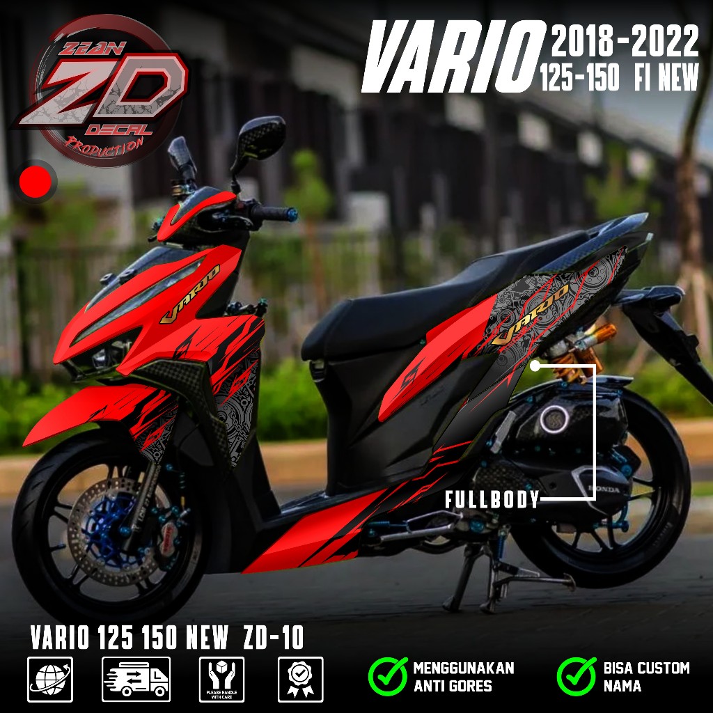 Jual (PROMO COD) TERBARU Decal Sticker Honda Vario New 125 150 Full ...