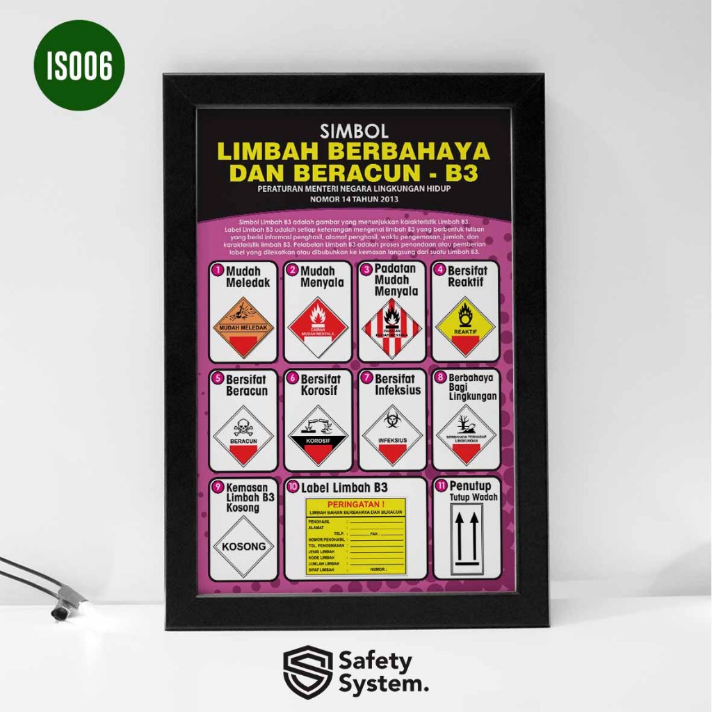 Jual Poster K3 Keselamatan Kerja Safety Simbol Limbah Beracun Berbahaya ...