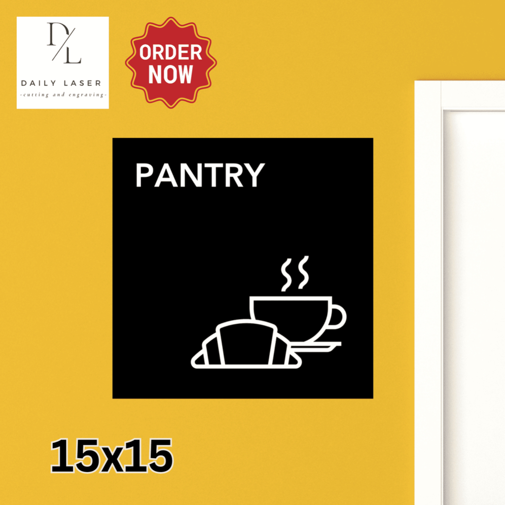 Jual SIGNAGE PANTRY 15 x 15 CM SIGNBOARD COSTUM TULISAN/ BISA REQUEST ...