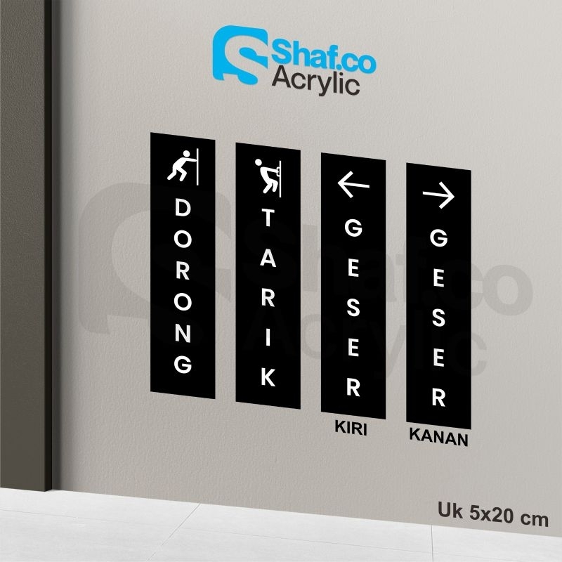 Jual STICKER DORONG // TARIK // GESER // STIKER // RAMBU-RAMBU ...