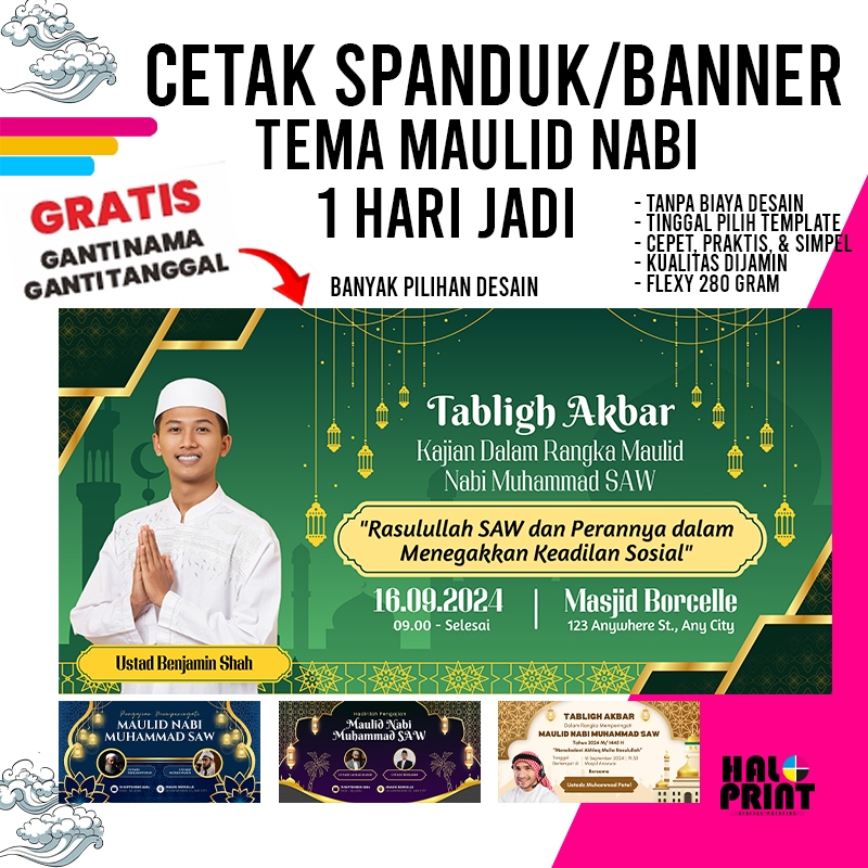 Jual Banner/Spanduk Maulid Nabi Muhammad SAW | Shopee Indonesia