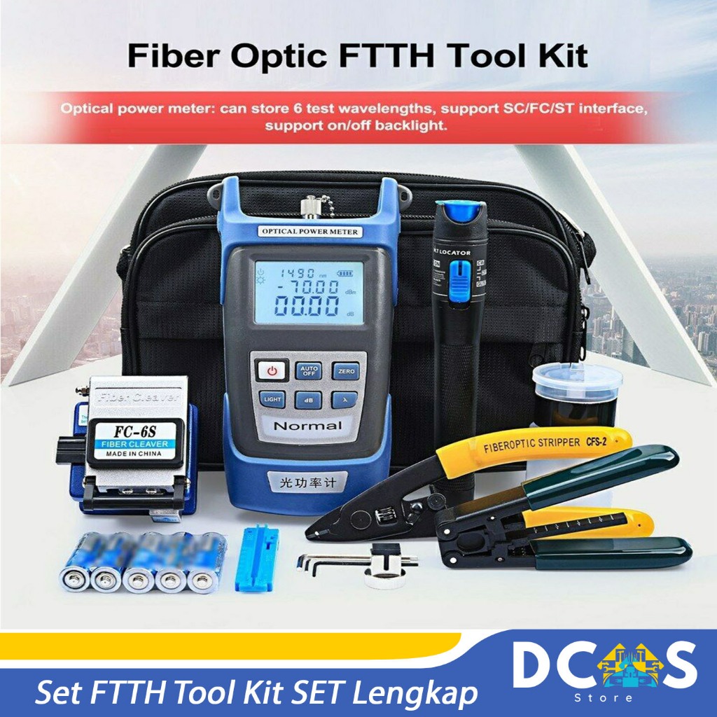 Jual 1 Set FTTH Tool Kit SET Lengkap OPM VFL Cleaver FO Fiber Optic ...
