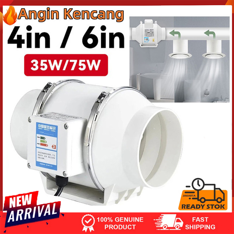 Jual 4 6 8 Inch Blower Exhaust Fan kipas ventilasi multi fungsi duct ...