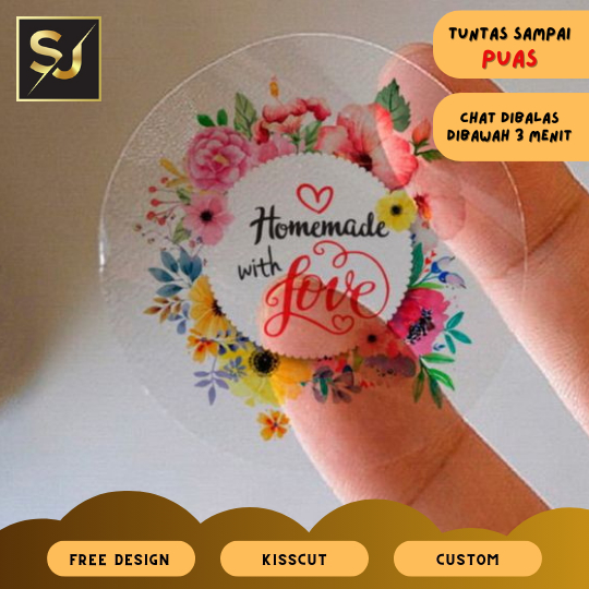 Jual Sticker Label Transparan A3+ Anti Air Cetak Stiker Botol Minuman ...
