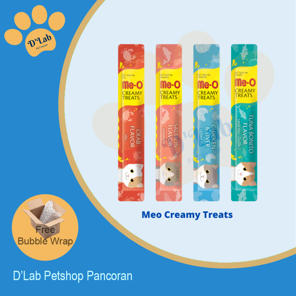 Jual Meo Creamy Treats Tuna Bonito, Salmon, Crab, Chicken Liver treat ...