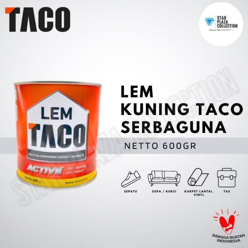 Jual Lem Kuning Aibon TACO - 600 GRAM (untuk Kulit Sofa, Kain, Busa ...