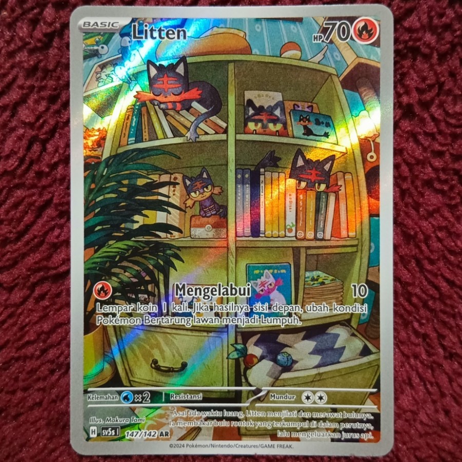 Jual Litten AR sv5s - Pokemon TCG Indonesia foil holo | Shopee Indonesia