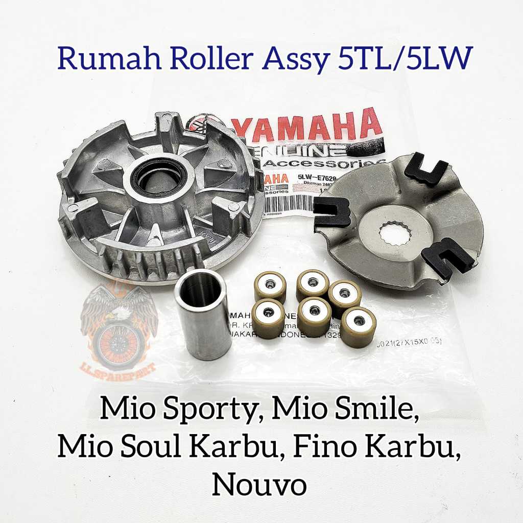 Jual RUMAH ROLLER ASSY SET YAMAHA 5TL/5LW VARIATOR CVT MIO SPORTY MIO SMILE MIO SOUL KARBU FINO ...