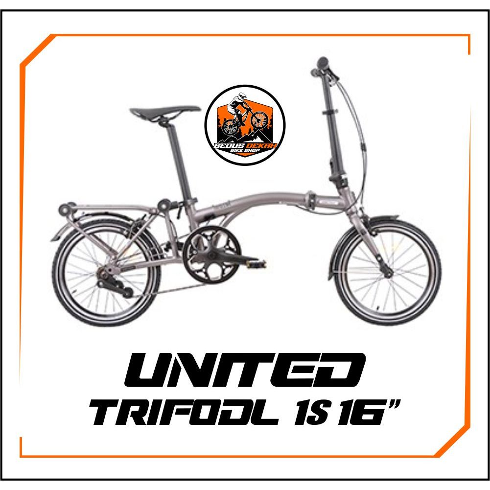 Jual SEPEDA LIPAT FOLDING BIKE 16 INCH UNITED TRIFOLD 1S | Shopee Indonesia