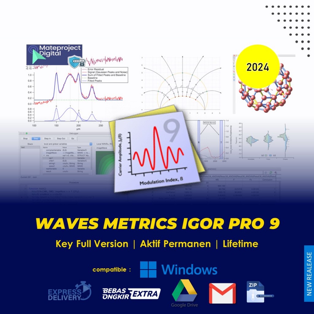 Jual Igor Pro 9 Waves Metrics Full Lisensi Lifetime Software analisis data dan grafik ilmiah ...