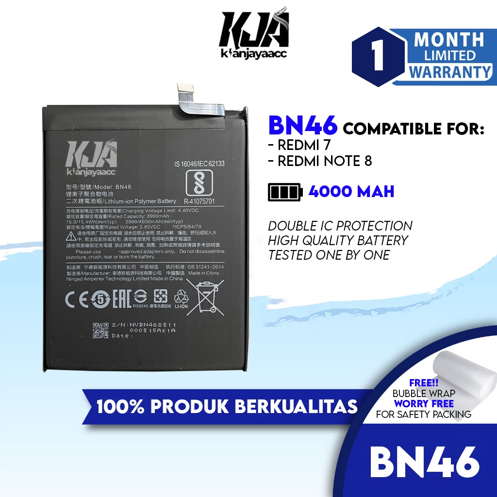 Jual Baterai Redmi 7 / Redmi Note 8 BN46 Original OEM Battery Batrai ...