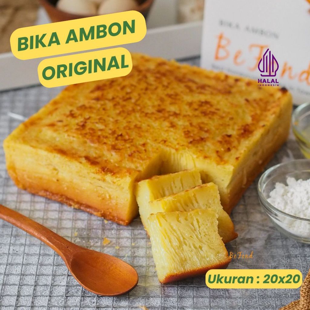Jual Bika Ambon BeFond Original uk. 20x20 cm | Shopee Indonesia