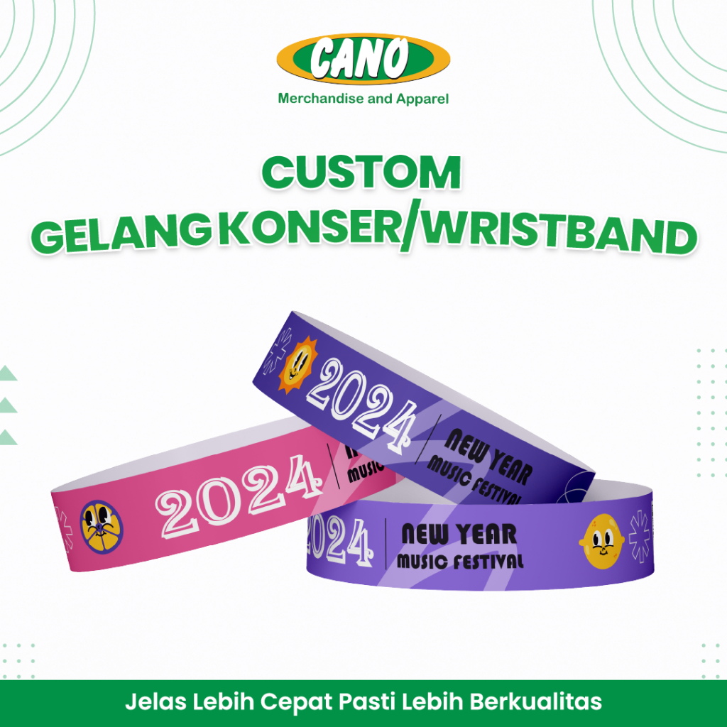 Jual Custom Print Gelang Konser Art Paper/Wristband Konser/Event ...