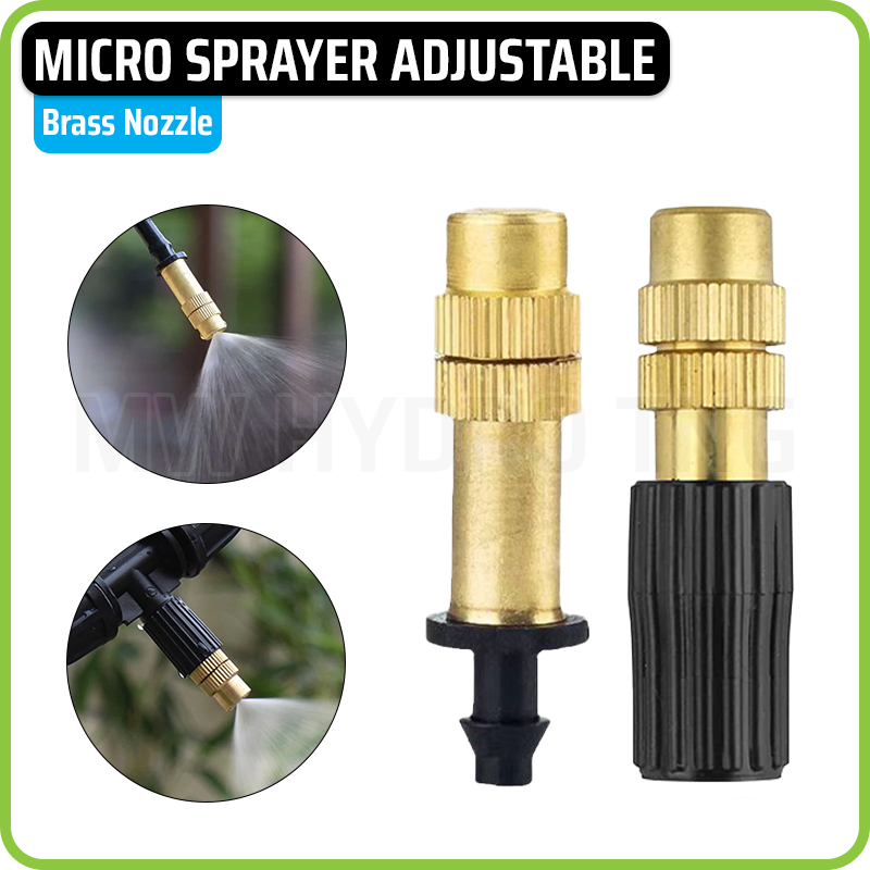 Jual Micro Sprayer Adjustable, Brass Nozzle | Nozzle Semprot Mikro ...