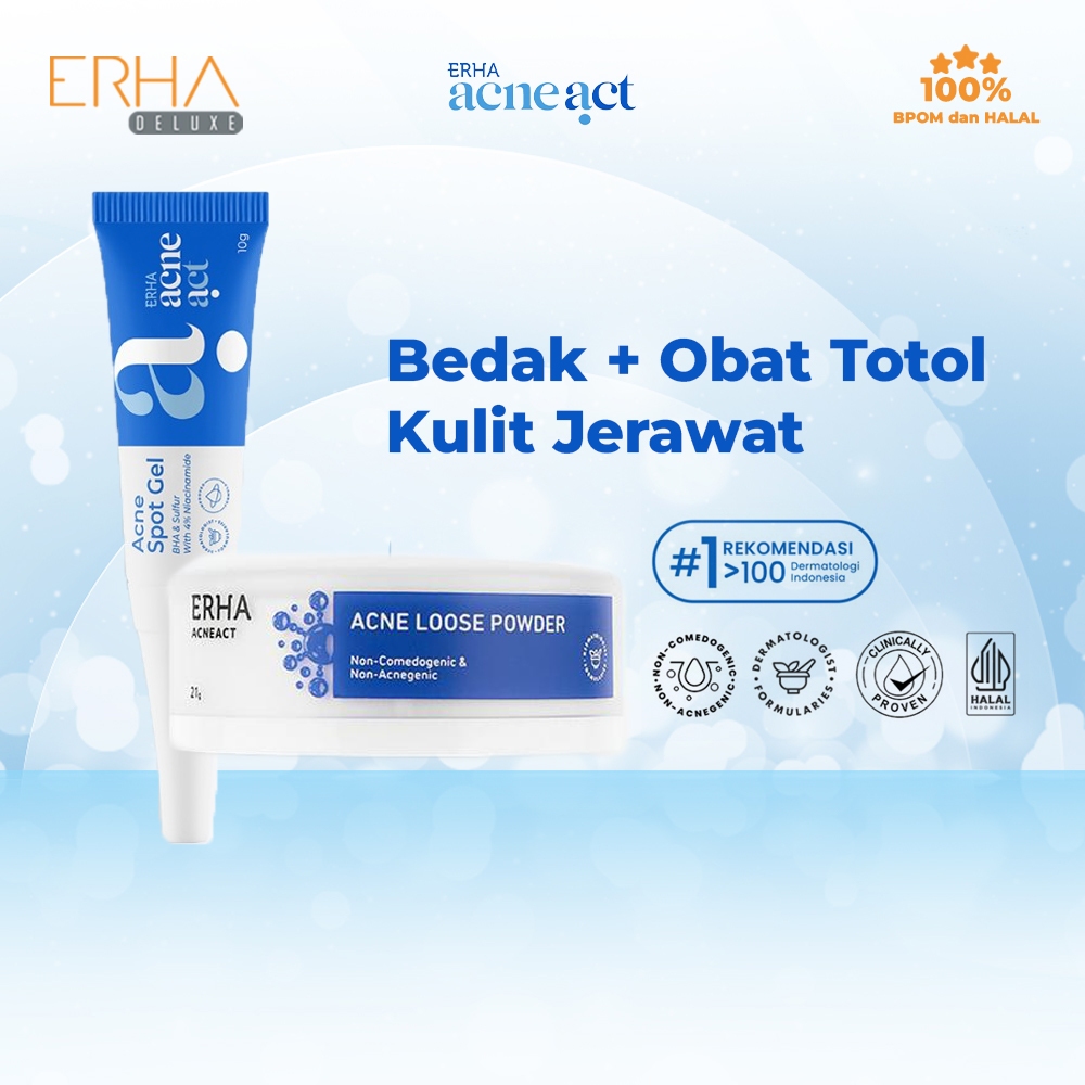 Jual ERHA Acneact Acne Spot Gel + Loose Powder - Obat Totol dan Bedak ...