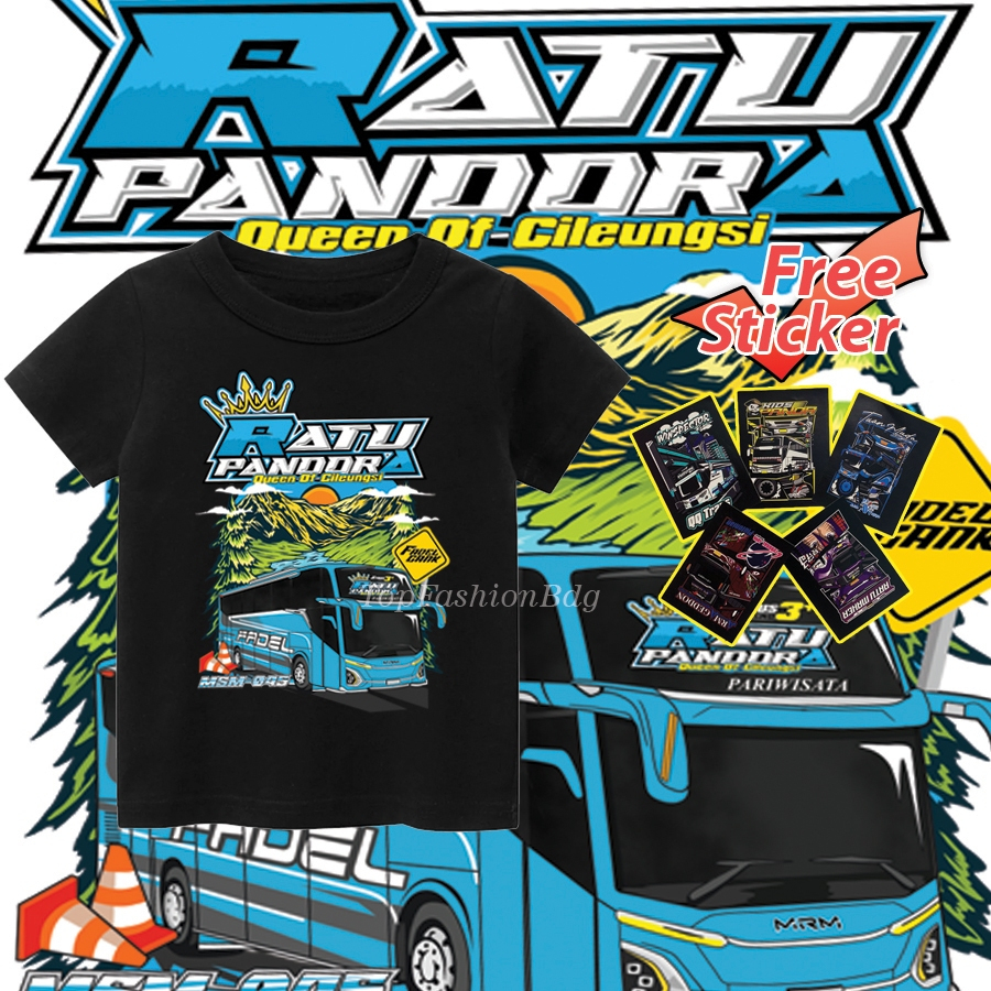 Jual Baju Anak Bus RATU PANDORA Kaos Vektor Bus Telolet Anak Laki-Laki ...