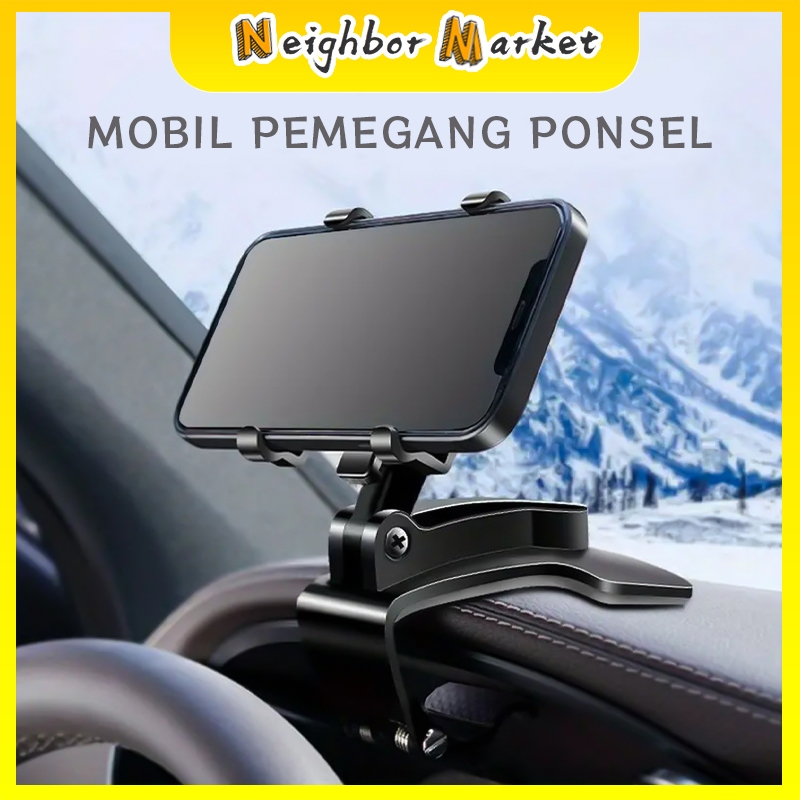 Jual Holder Mobil Jepit 4in1 Spion Dashboard Visor 360 derajat Car ...