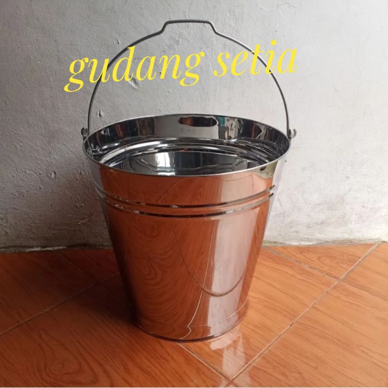 Jual ember stainless tebal kapasitas 15 liter | Shopee Indonesia