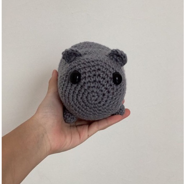 Jual Crochet sad hamster plushie - Boneka rajut sad hamster | Shopee ...