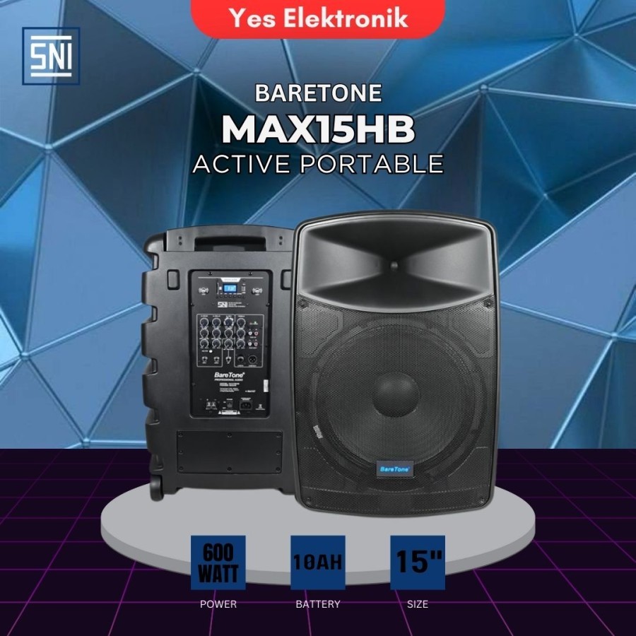 Jual Speaker Portable Baretone MAX15HB Type 15 inch Original Garansi Resmi | Shopee Indonesia