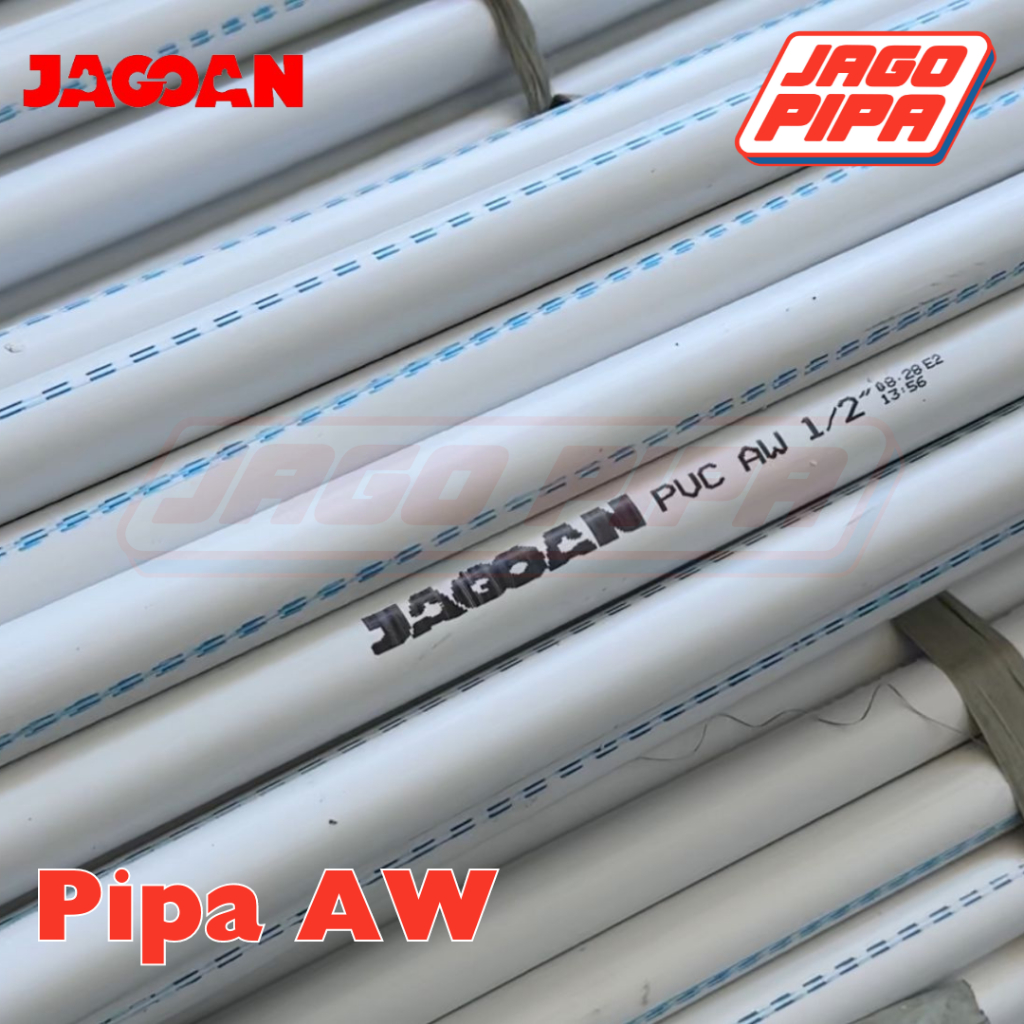 Jual Jagoan AW 1/2 Inch Pipa PVC Air Bersih MOF 4 Meter Paralon Putih Pralon 1/2" | Shopee Indonesia