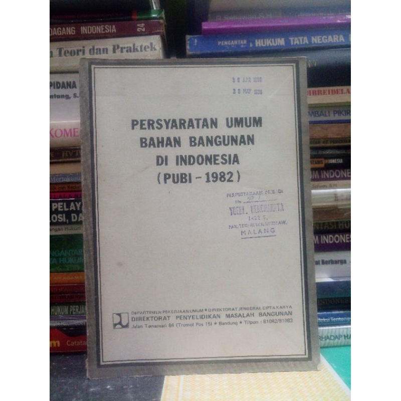 Jual PERSYARATAN UMUM BAHAN BANGUNAN DI INDONESIA PUBI 1982 | Shopee Indonesia