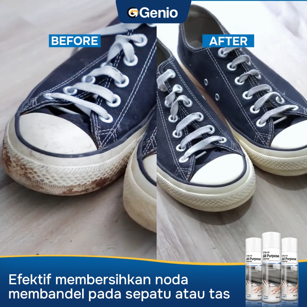 Jual GENIO All Purpose Cleaner - Foam Pembersih Instan Sepatu, Tas ...