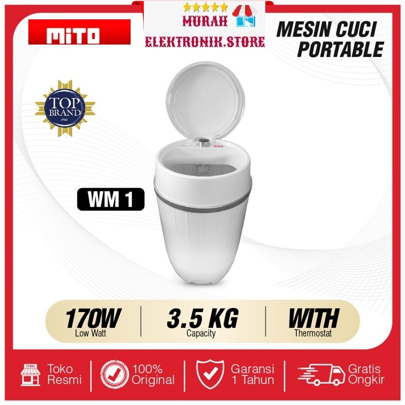 Jual MITO Washing Machine Mesin Cuci Portable 3.5 Kg WM1 Original ...