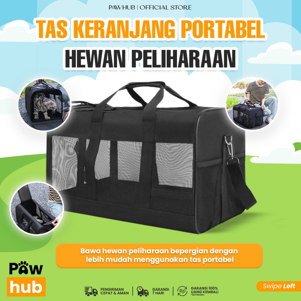 Jual PAWHUB Tas Keranjang Hewan Peliharaan Kucing Anjing Portable Lipat / Breatheable Pet ...