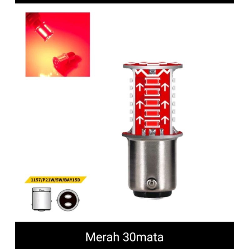 Jual lampu led 12 w 30 mata..terang warna merah merona | Shopee Indonesia