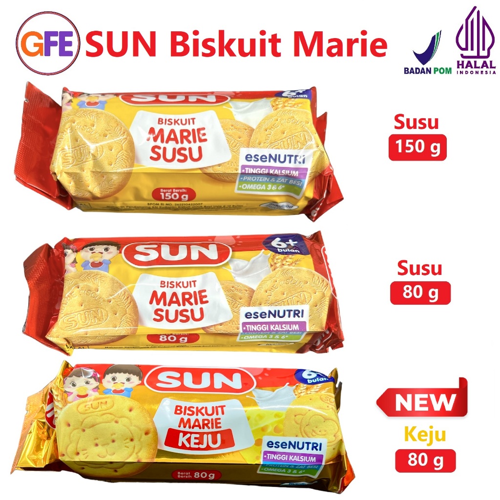 Jual SUN Marie Biskuit Susu Keju Bayi Baby Biscuit Camilan Snack ...