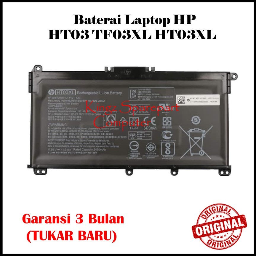 Jual Original baterai HP HT03 TF03XL HT03XL 920046-421 3470 HSTNN-LB7X ...