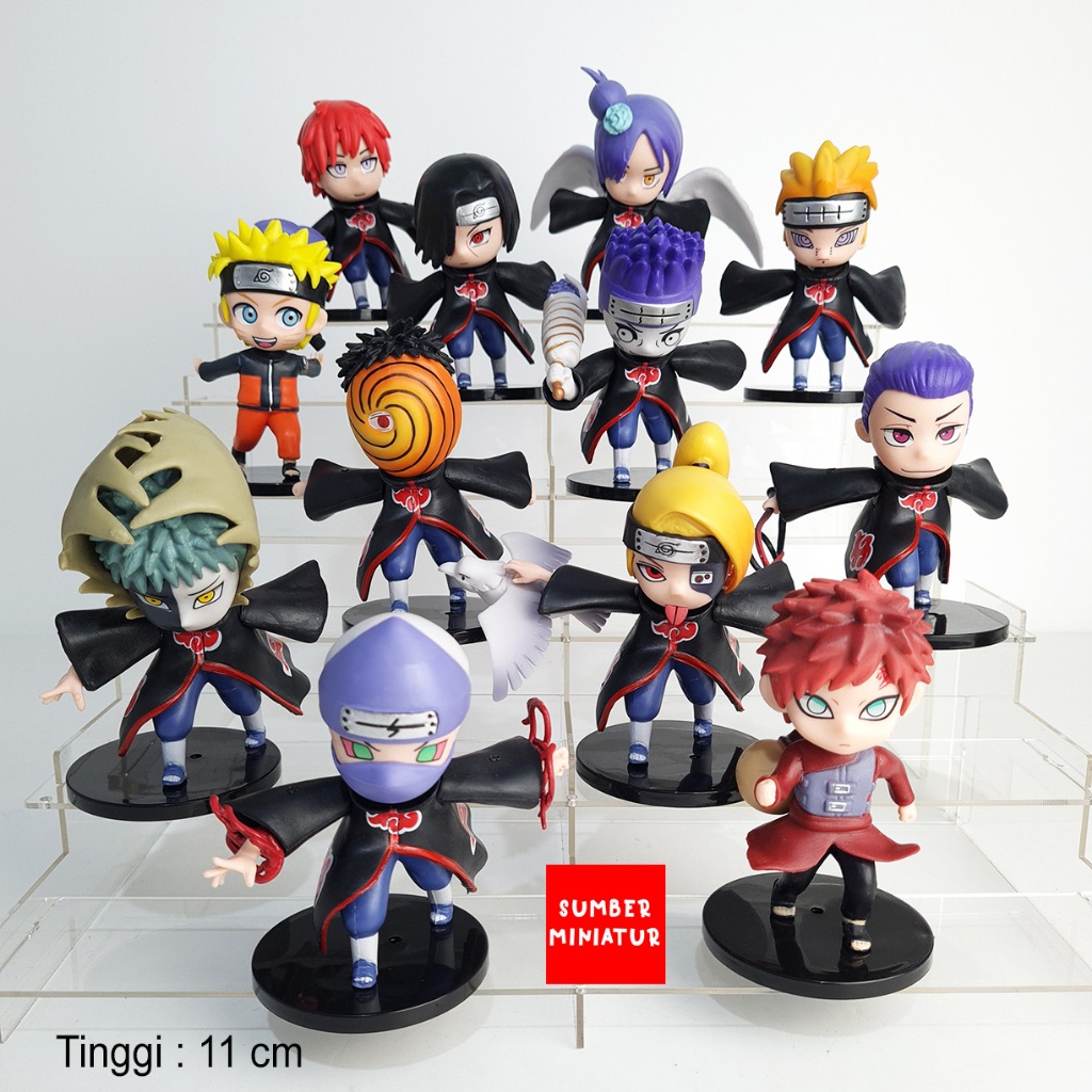 Jual Figure Mainan Naruto Shippuden Akatsuki Chibi Itachi Pain Gaara ...