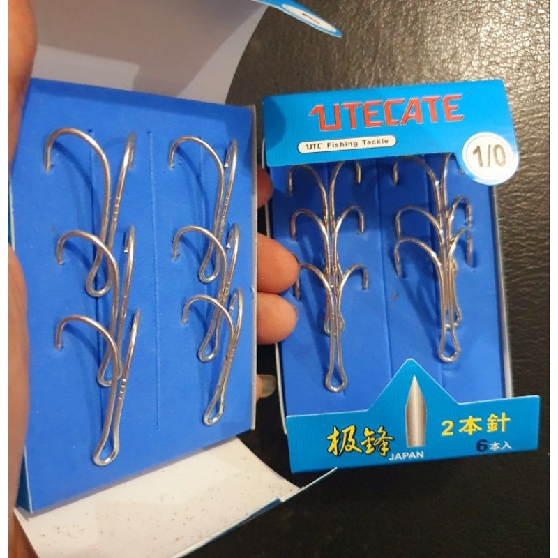Jual PANCING DOUBLE HOOK UTECATE NO.1 , 1/0 / MATAKAIL DOUBEL HOOKS ...