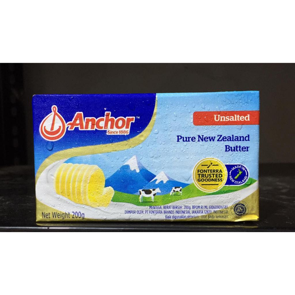 Jual Anchor UNSALTED Butter 200 gr Pure New Zealand | Shopee Indonesia