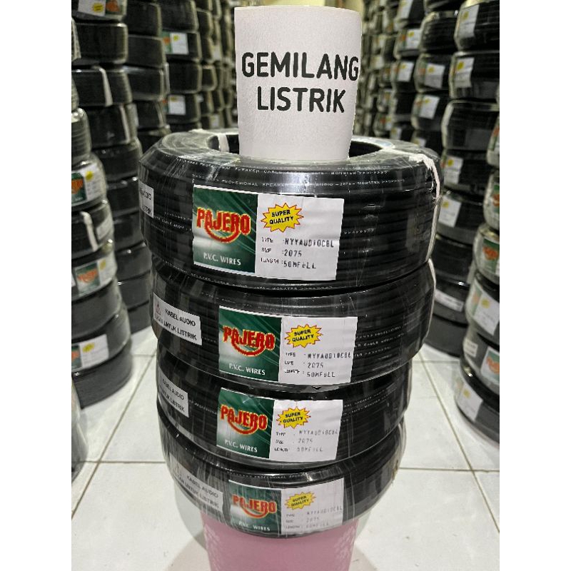 Jual Kabel listrik/audio PAJERO 2x0,75mm (50meter/RoLL)isi 2 Serabut ...