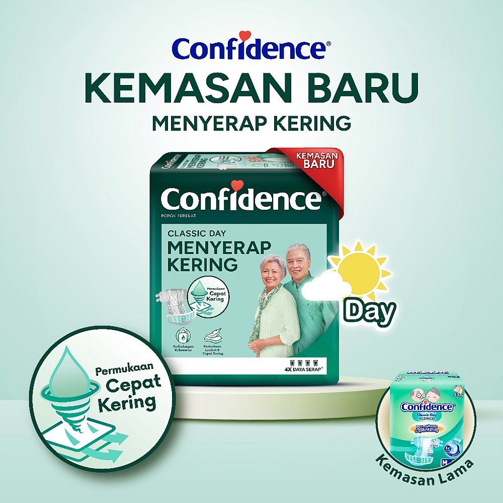 Jual Popok Dewasa Confidence Classic Day Mudah Kering Tidak Bocor ...
