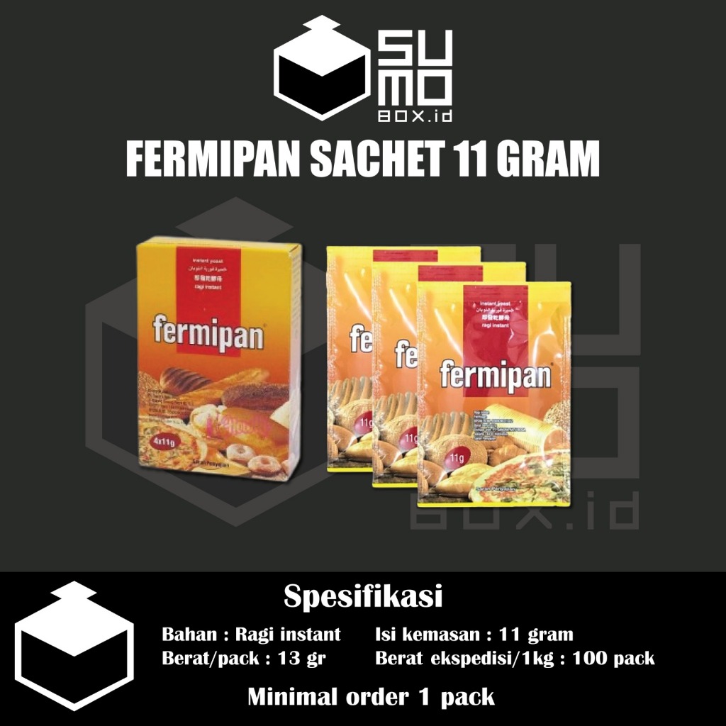 Jual Fermipan Sachet 11gram / Ragi Instant / Instan Yeast | Shopee ...